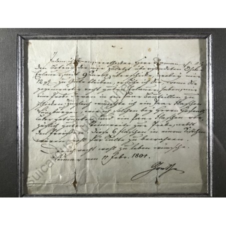 Weimar, 11. Februar 1801 - Brief mit eigenhändiger Unterschrift